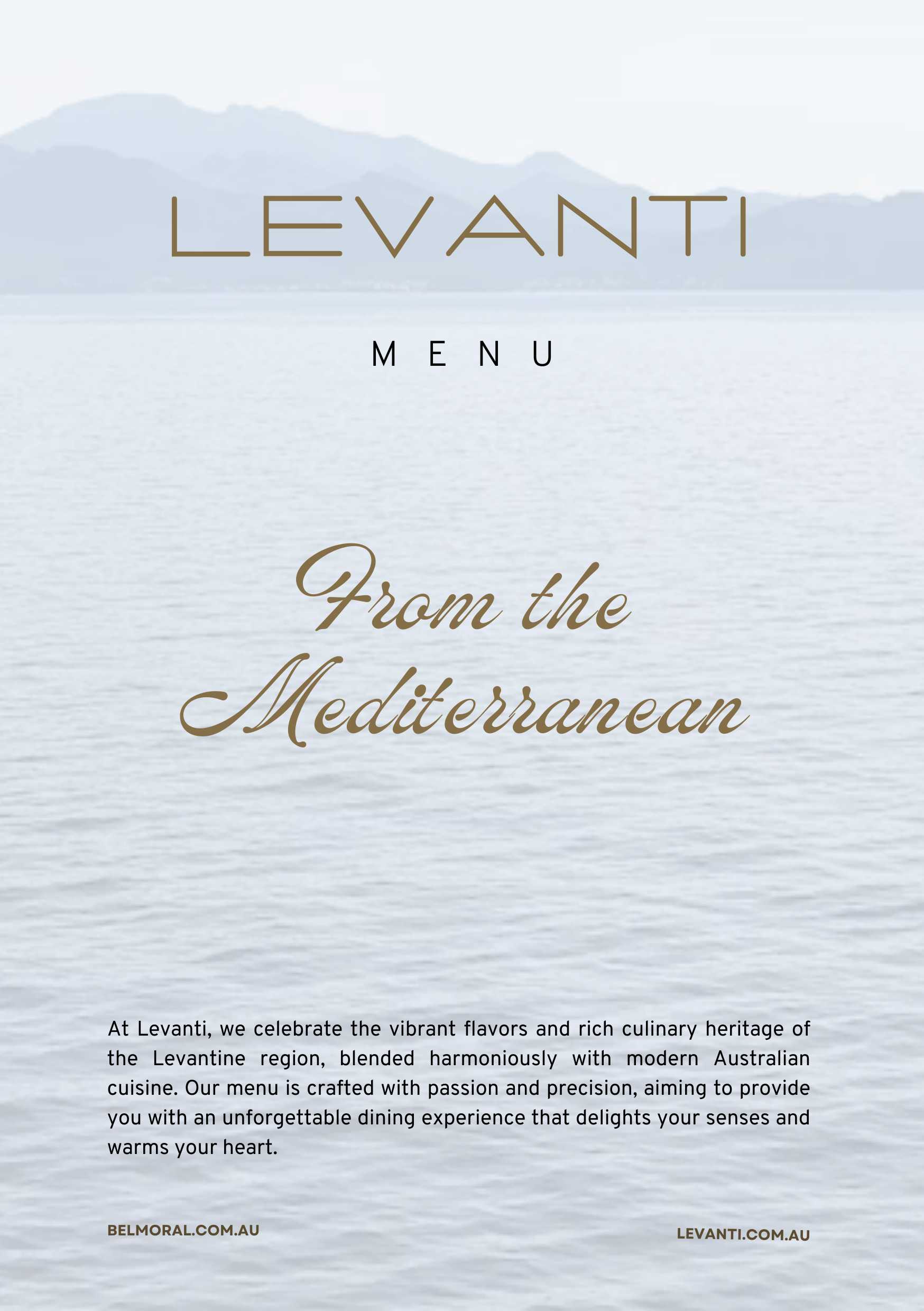 Levanti Fine Dining restaurant Townsville Menu – Levanti